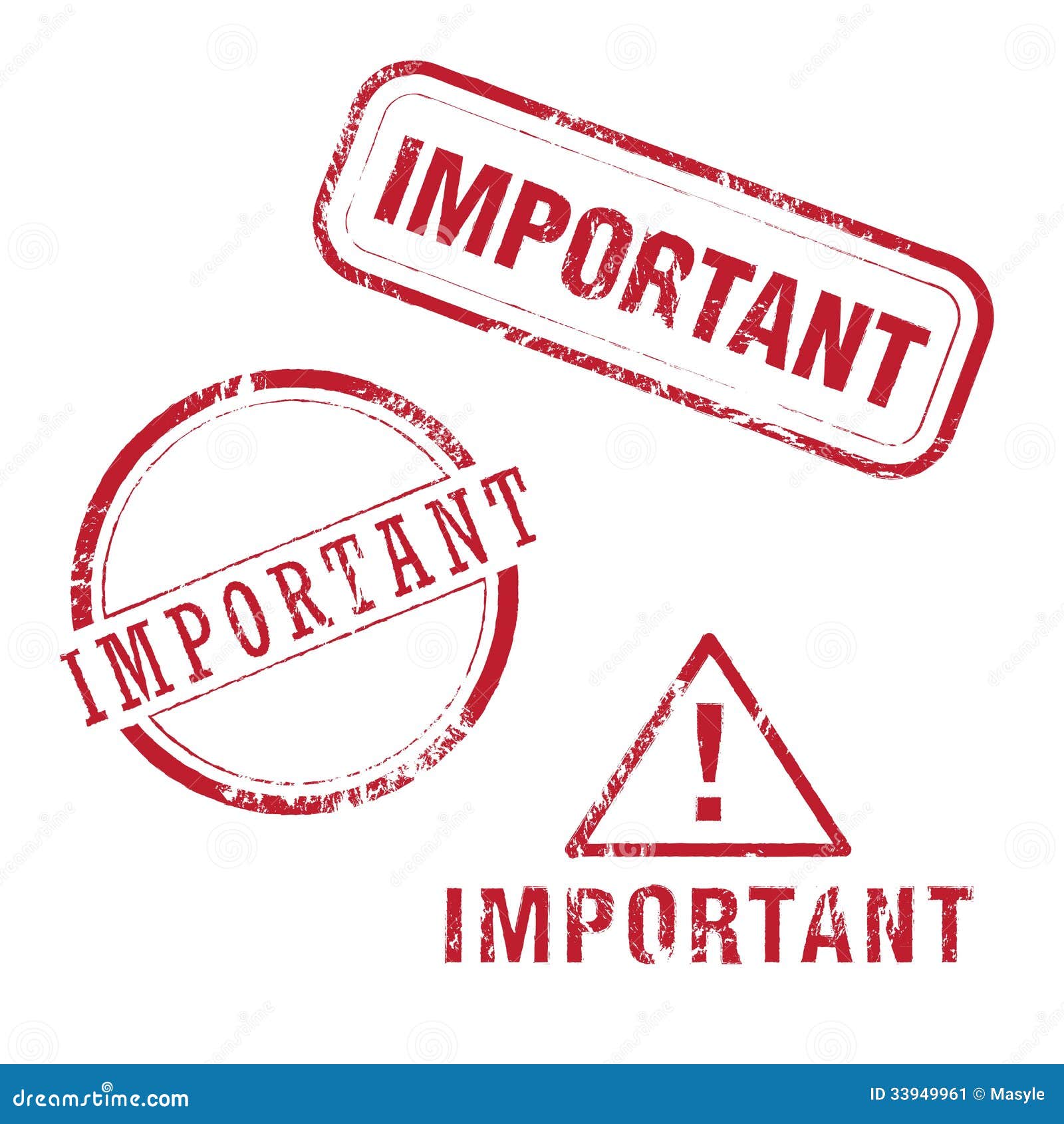 Wichtiger Vektor-Stempel-Satz Vektor Abbildung - Illustration von ...