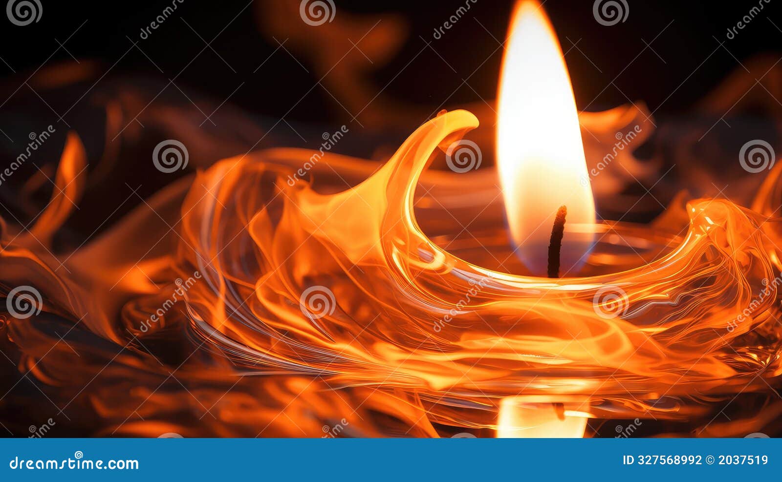 Wick flame of fire stock illustration. Illustration of intensity ...