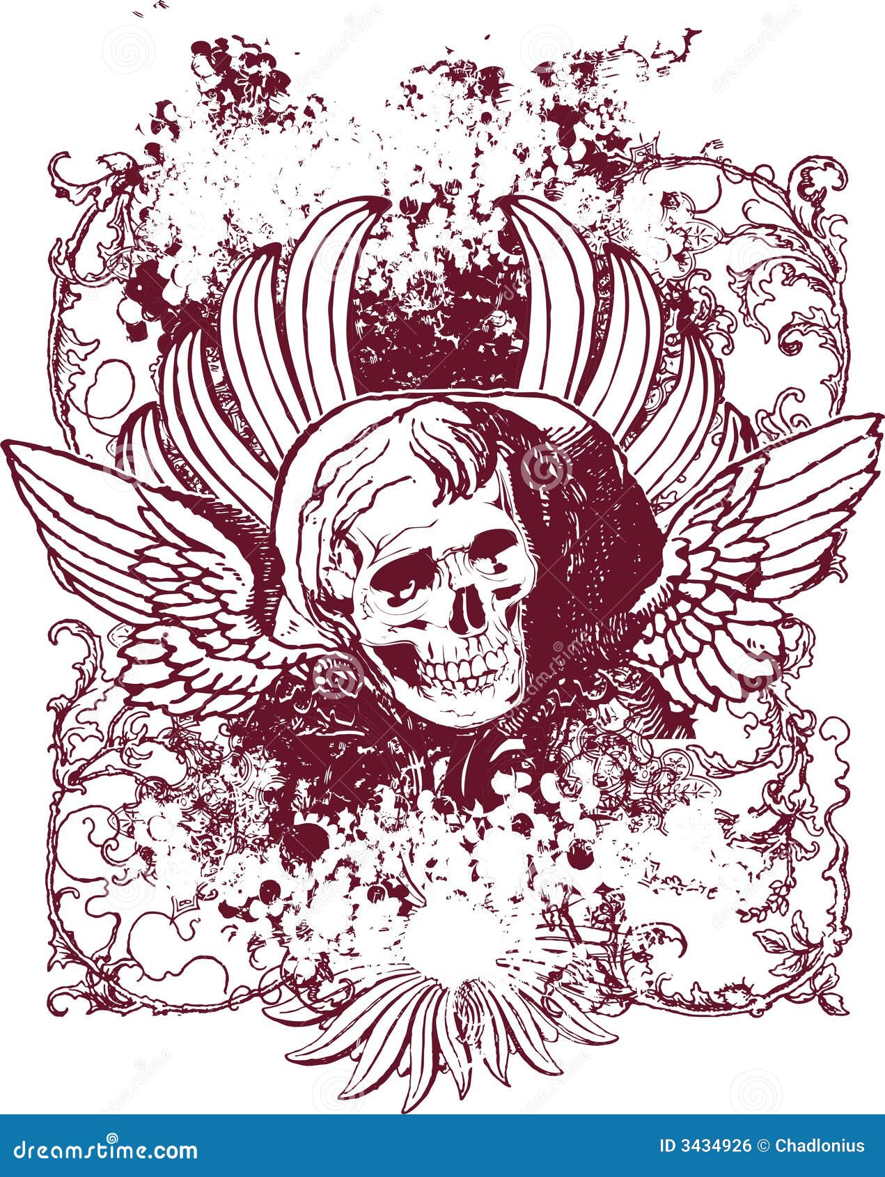 Wicked angel illustration stock vector. Illustration of death - 3434926