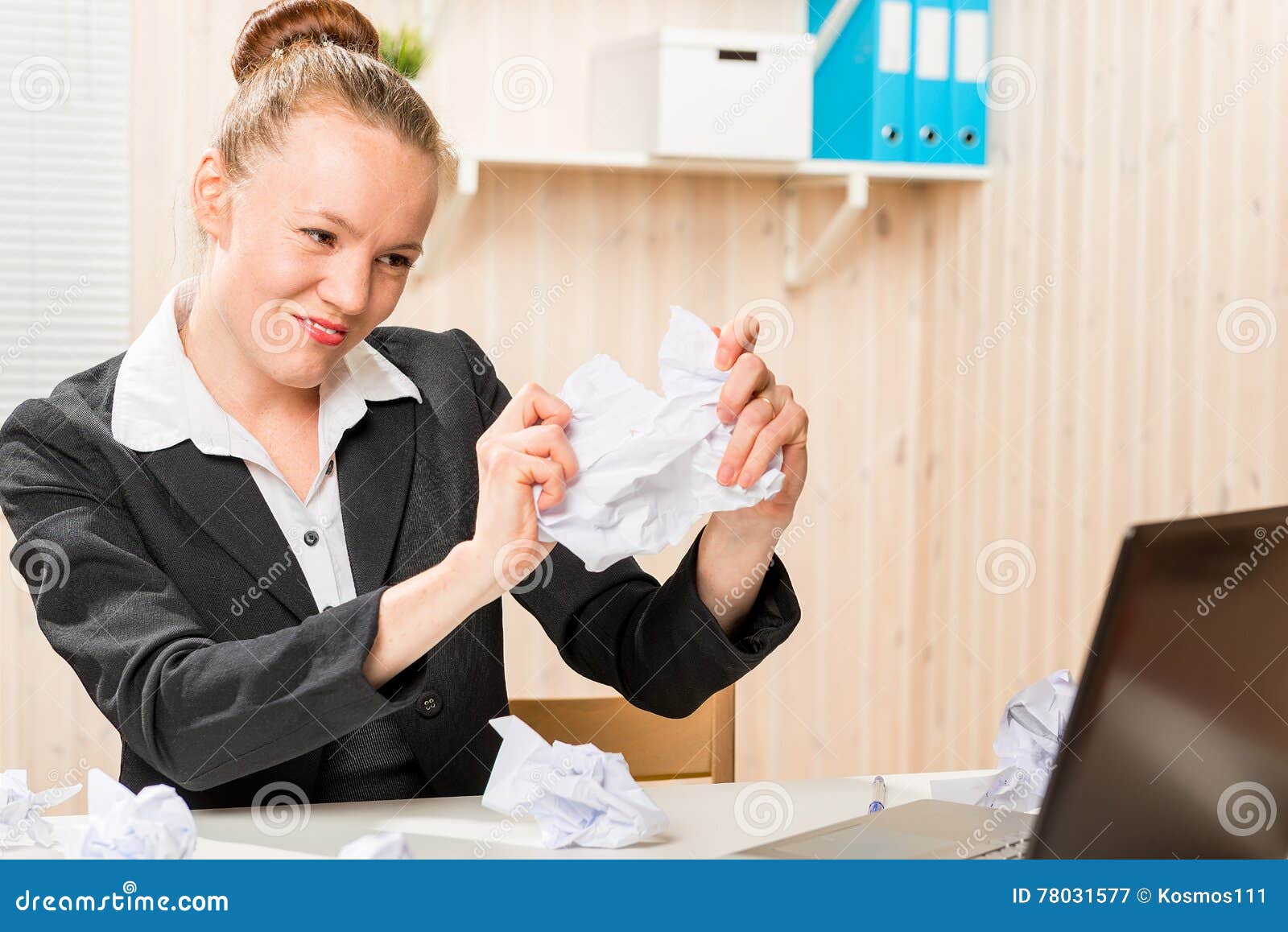 Wicked Crazy Woman Vomits Documents Stock Image - Image of business ...