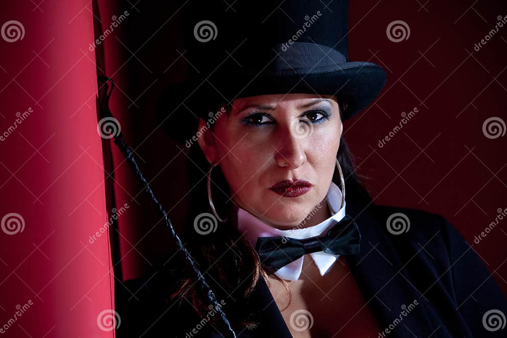 Wicked Female Ringmaster stock photo. Image of dominatrix - 17140396