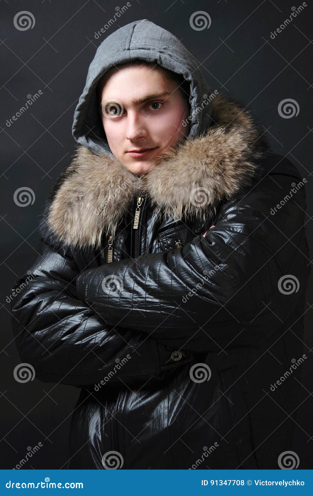 Wicked man stock photo. Image of male, jeans, happy, scar - 91347708