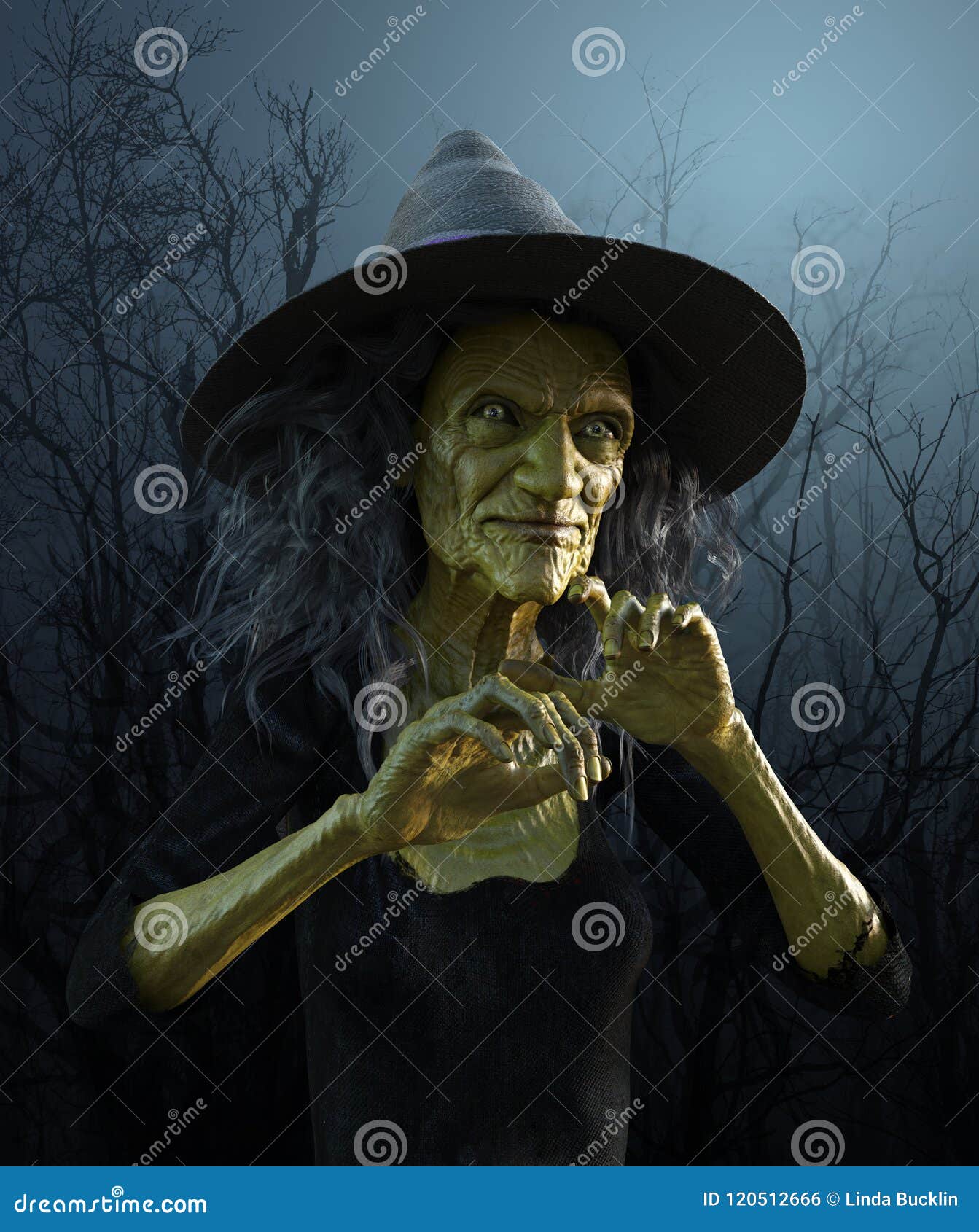 Wicked Old Witch stock illustration. Illustration of mystery - 120512666