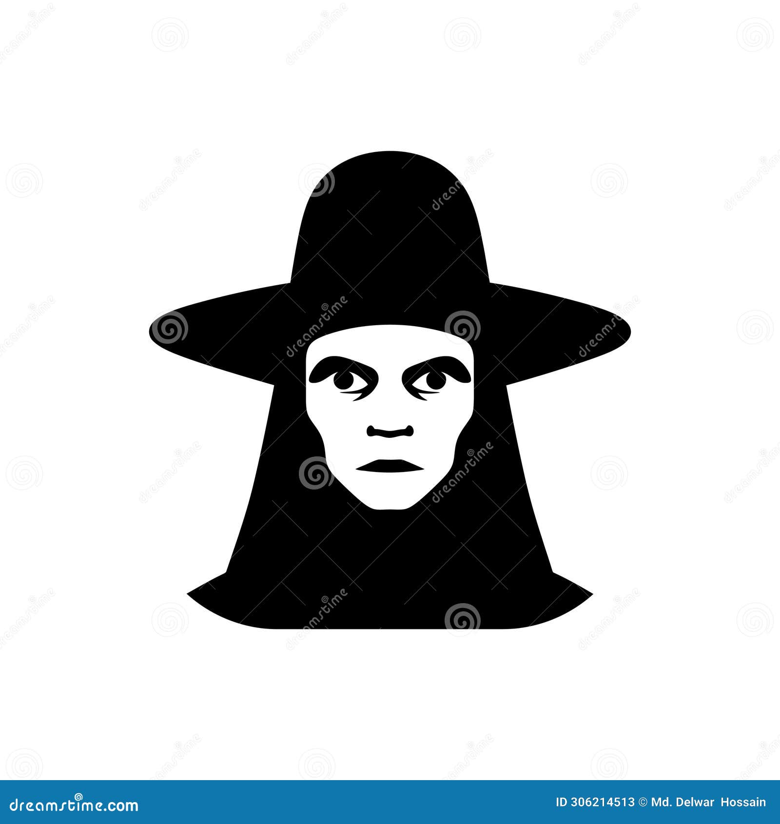 Wicked witch icon stock vector. Illustration of theme - 306214513