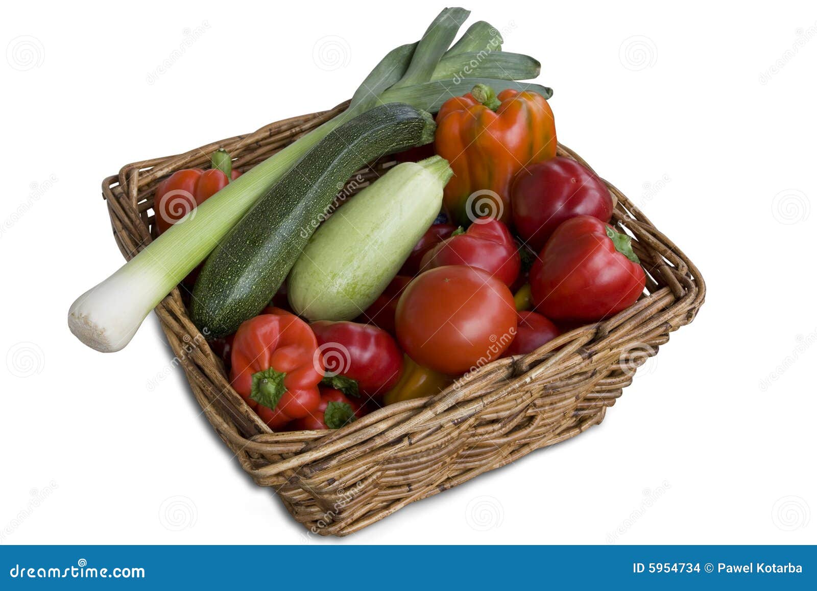 Wicker Basket Full of Vegetables Stock Photo - Image of kitchen ...