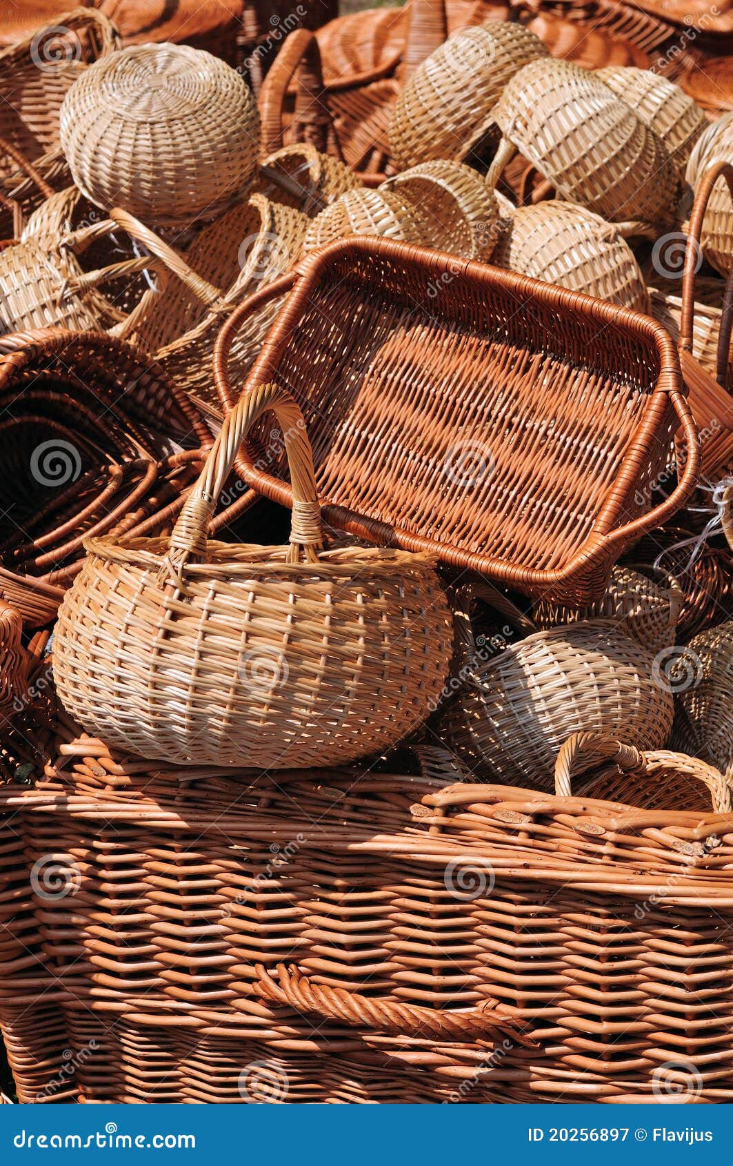Wicker baskets stock image. Image of season, activity - 20256897