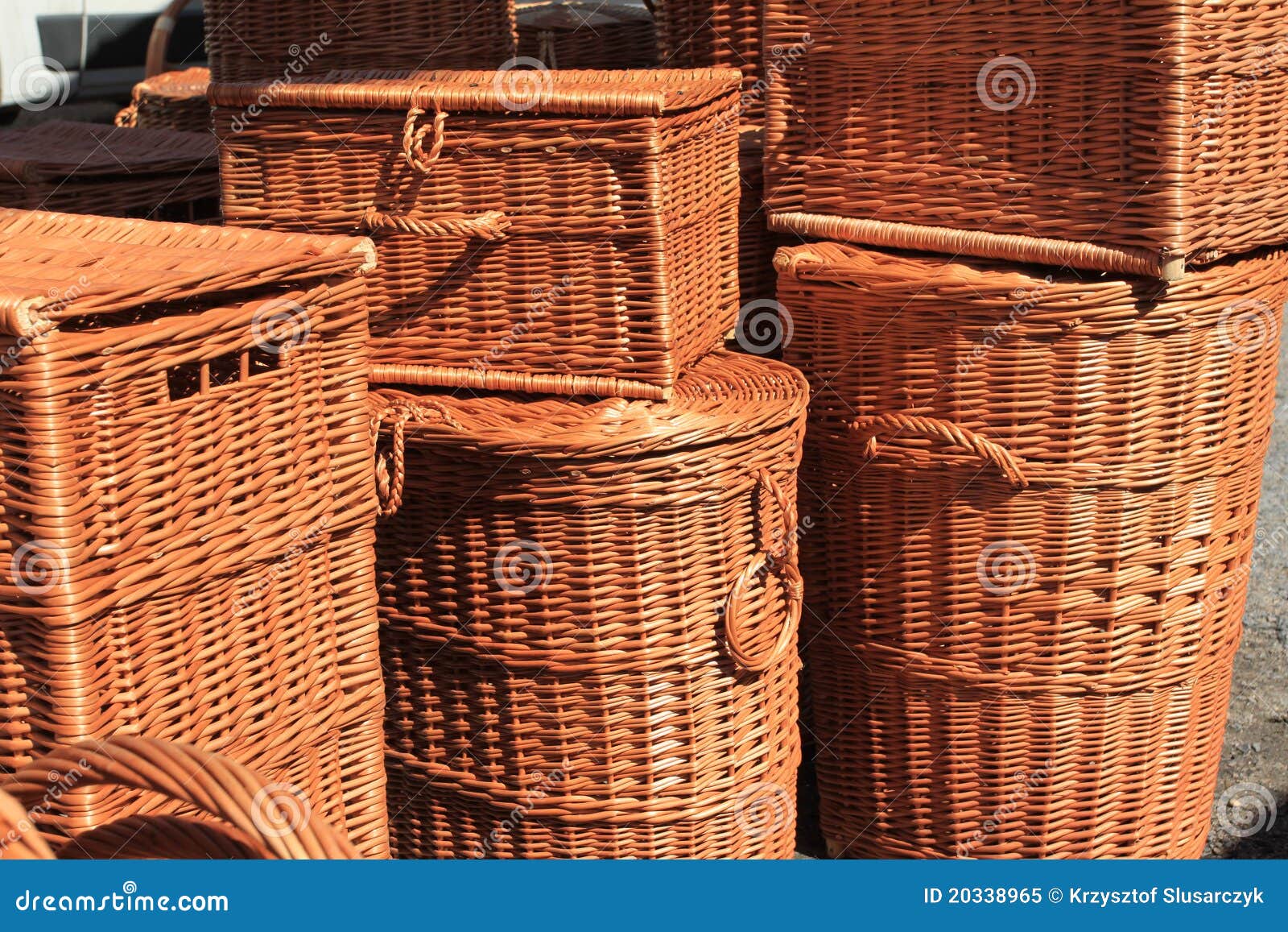 Wicker baskets stock image. Image of market, tradition - 20338965