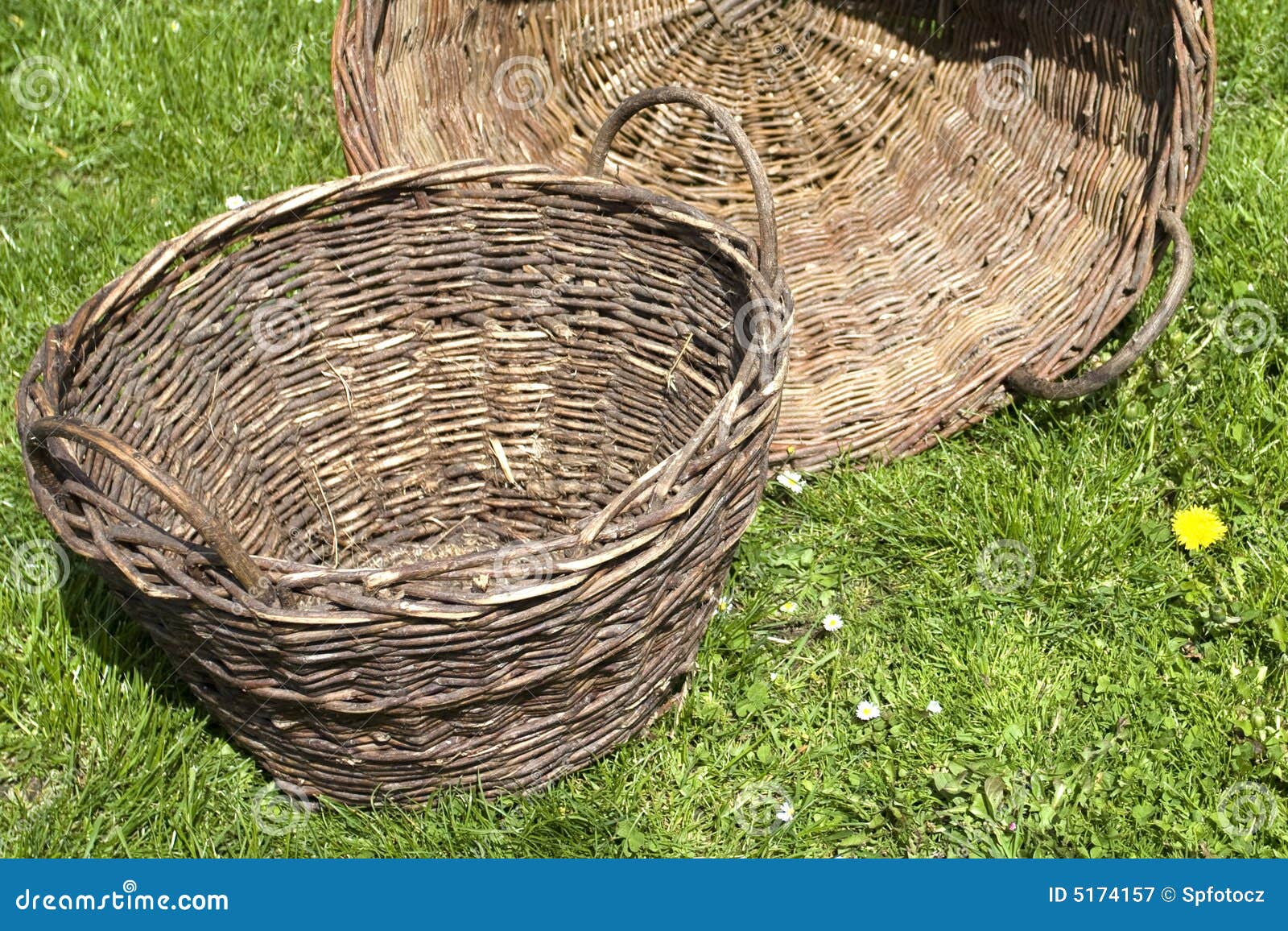 Wicker baskets stock image. Image of carry, decoration - 5174157