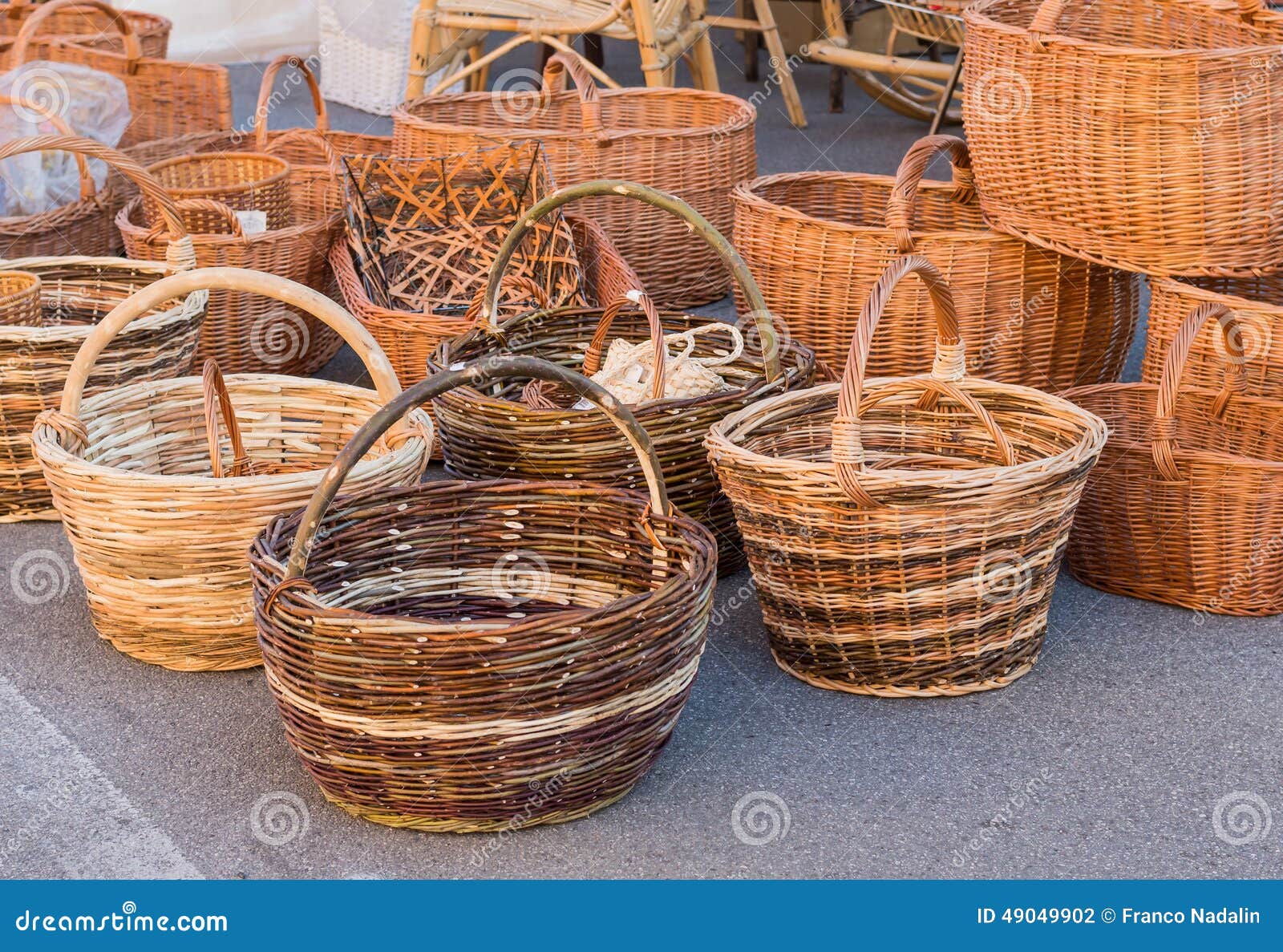 Wicker baskets stock photo. Image of spring, beautiful - 49049902