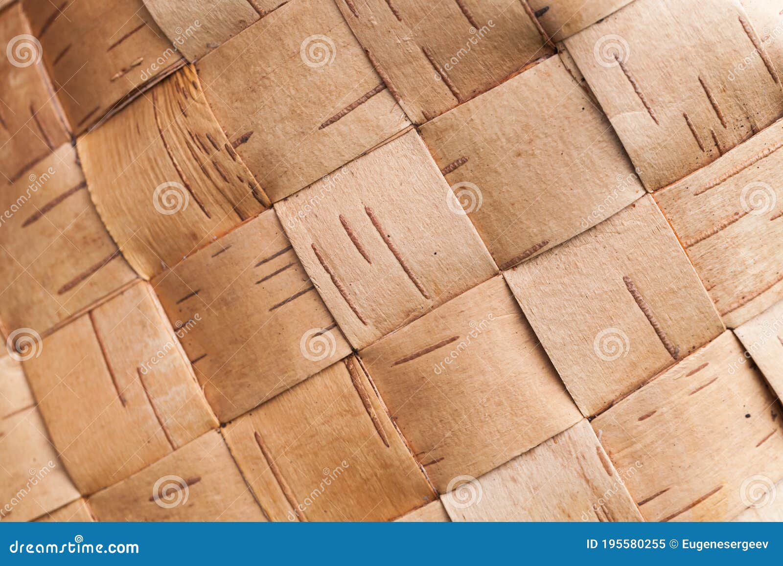 Wicker Birch Bast Basket, Close Up Texture Stock Image - Image of beige ...