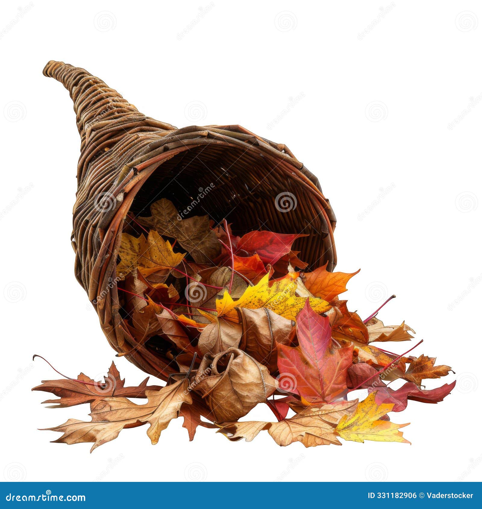 Cornucopia Overflowing With Fruits Watercolor Border Frame Stock ...