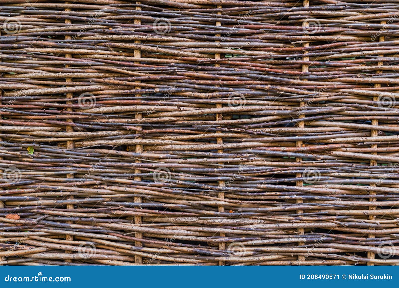 Wicker Fence - Abstract Background Stock Image - Image of construction ...