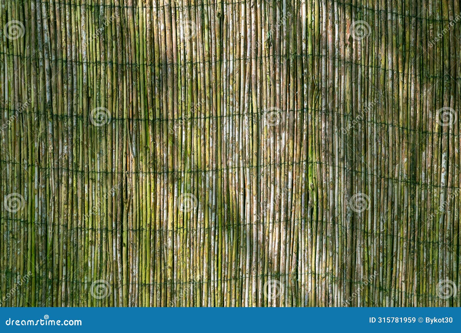 Wicker Fence Made of Small Twigs Stock Image - Image of garden, small ...