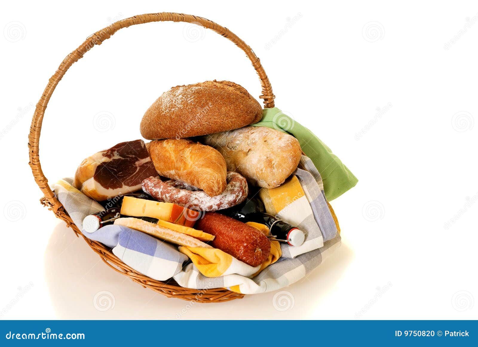 Wicker Food basket stock photo. Image of wicker, nutrition - 9750820