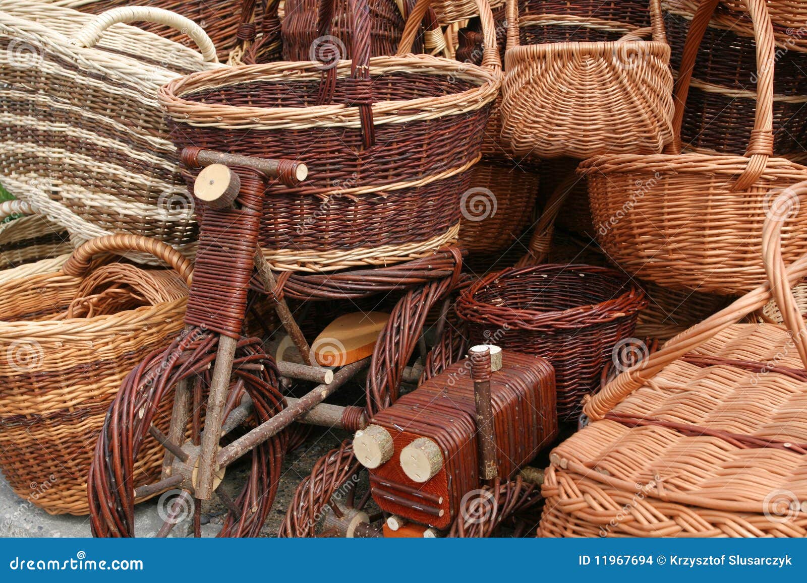 Wicker handicraft stock photo. Image of traditional, polish - 11967694