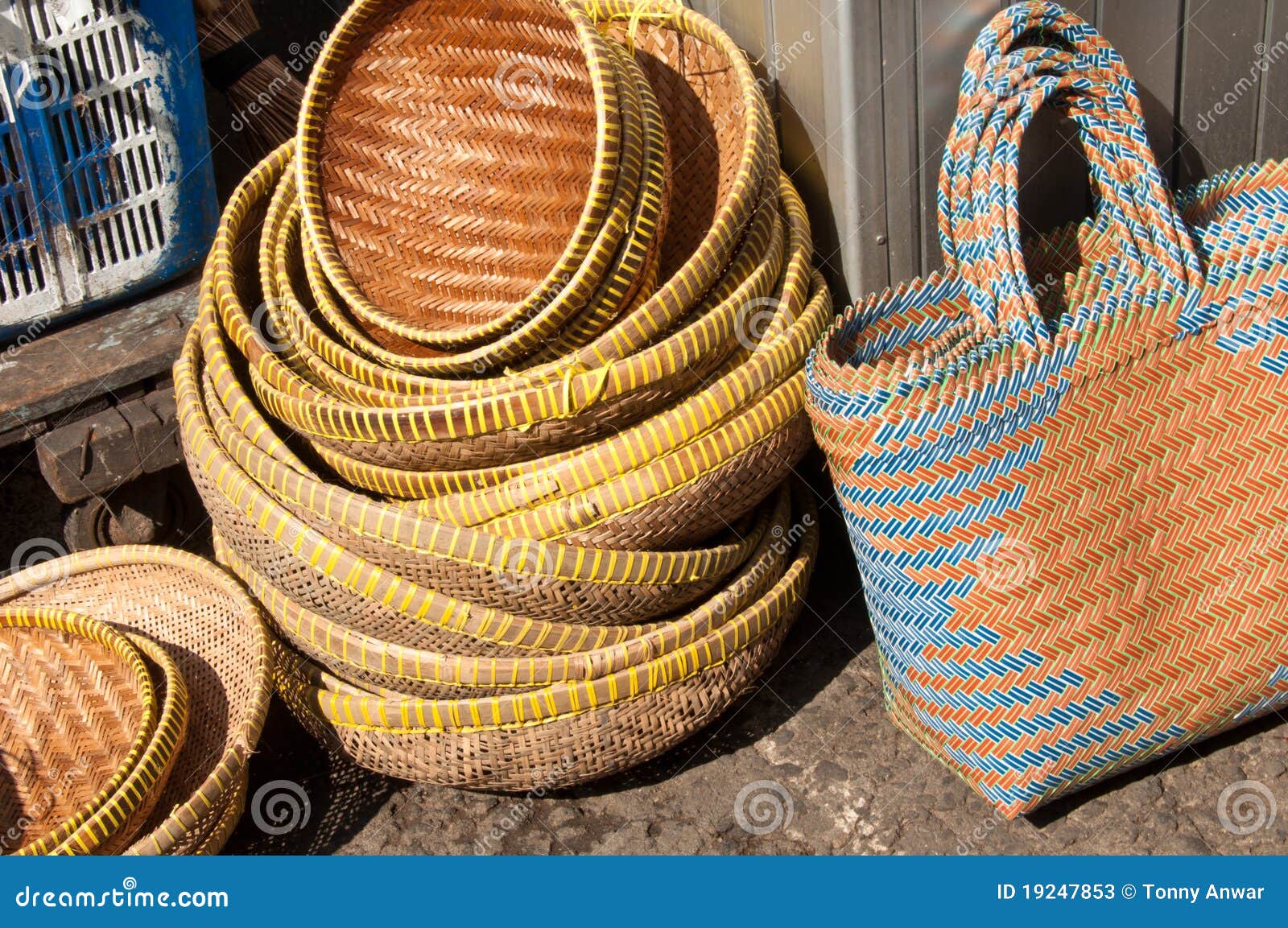 Wicker Handicraft stock image. Image of stack, asian - 19247853
