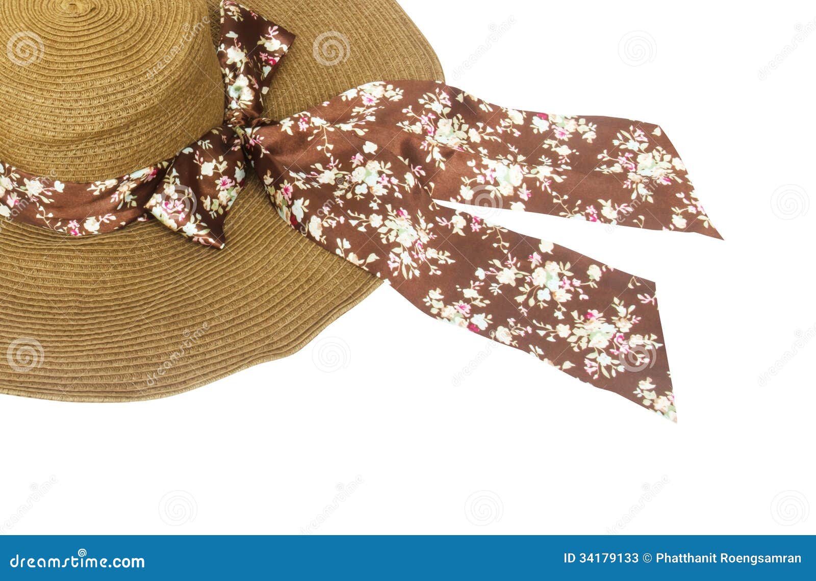 Wicker Hat Isolated on White Stock Image - Image of female, womens ...