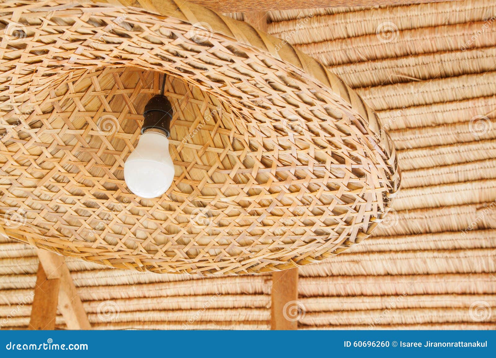 Wicker Lamp in the Interior,asia Design Stock Photo - Image of ...