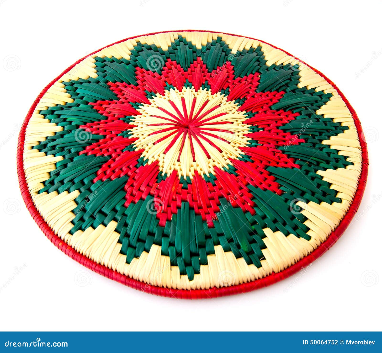 Wicker mat isolated stock photo. Image of placemat, pattern - 50064752