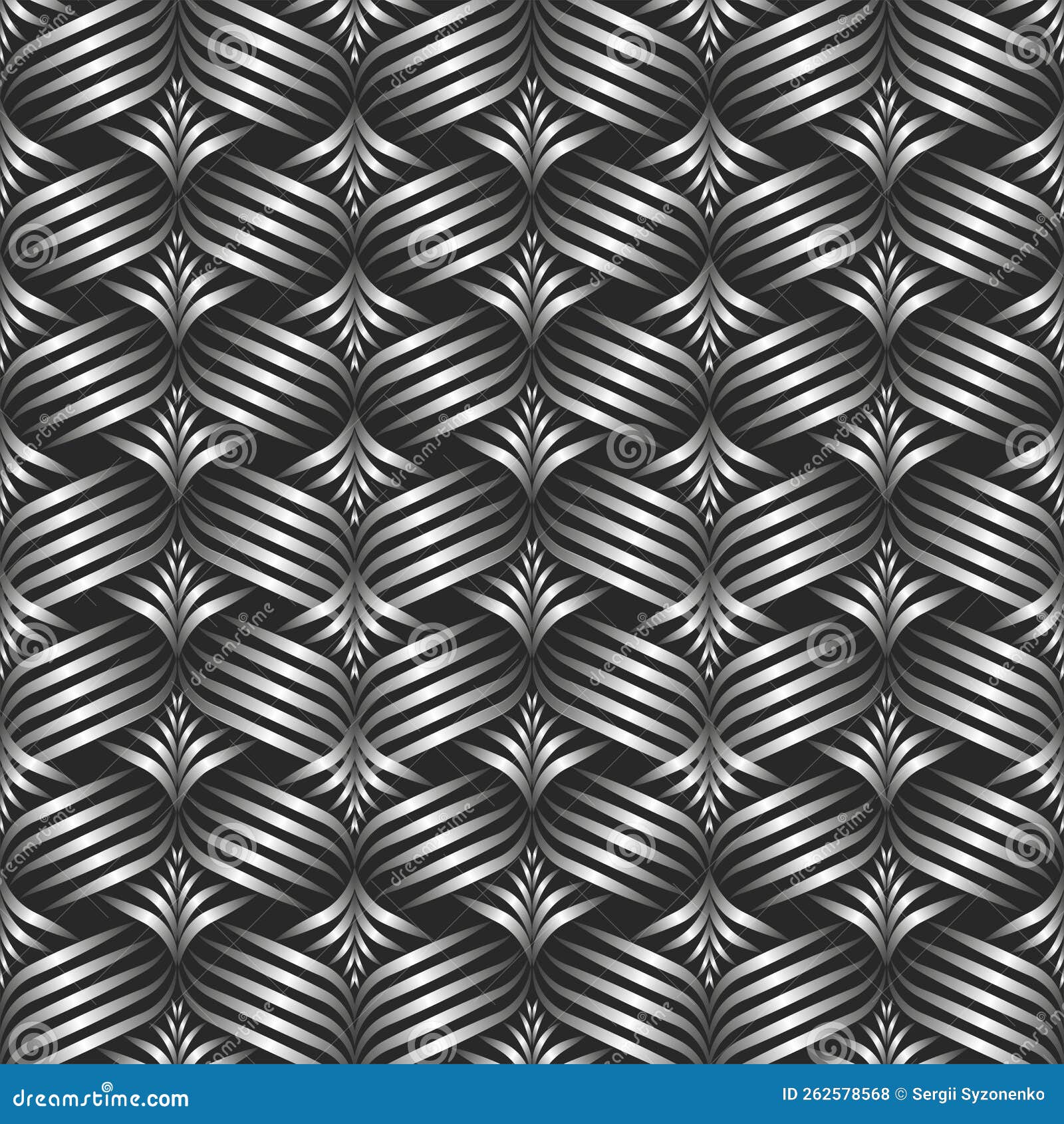Wicker Pattern with 3d Effect of Thin Silver Lines Decorative ...