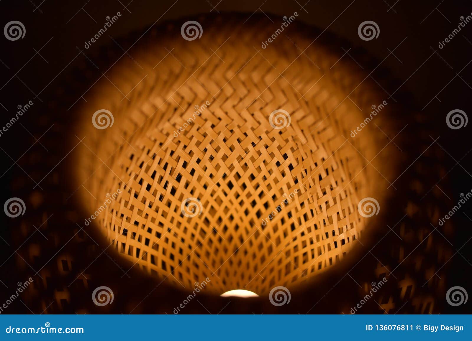 Wicker Pattern Lampshade Lamp Stock Image - Image of ceiling, lampshade ...