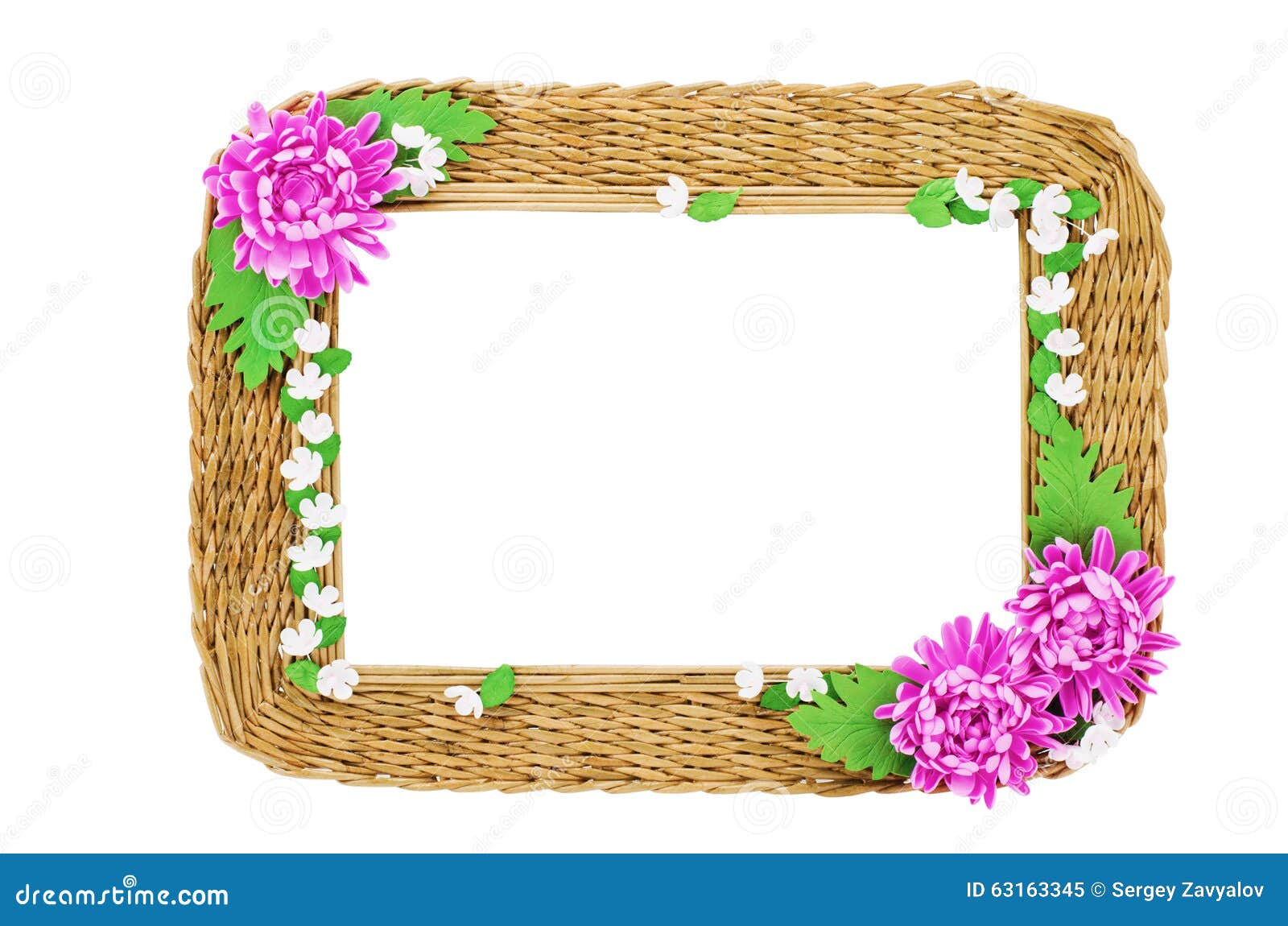 Wicker picture frame stock image. Image of handmade, decorating - 63163345