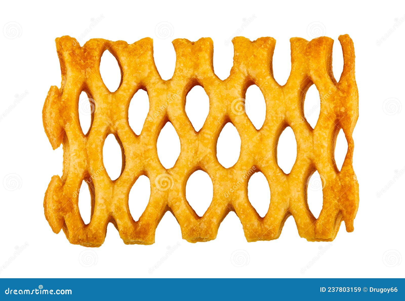 Wicker Puff Cookie Isolated on White. Top View Stock Image - Image of ...