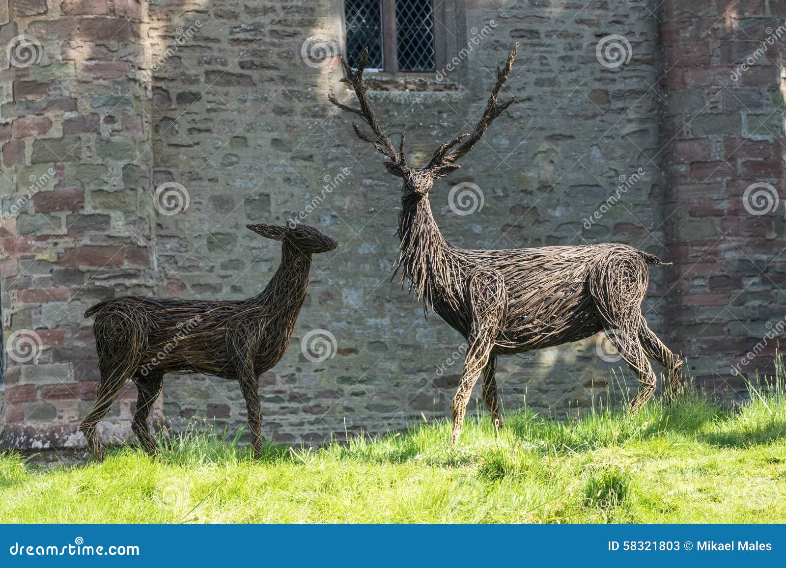 Wicker Red Stags by Scone Castle Stock Image - Image of perth, scotland ...