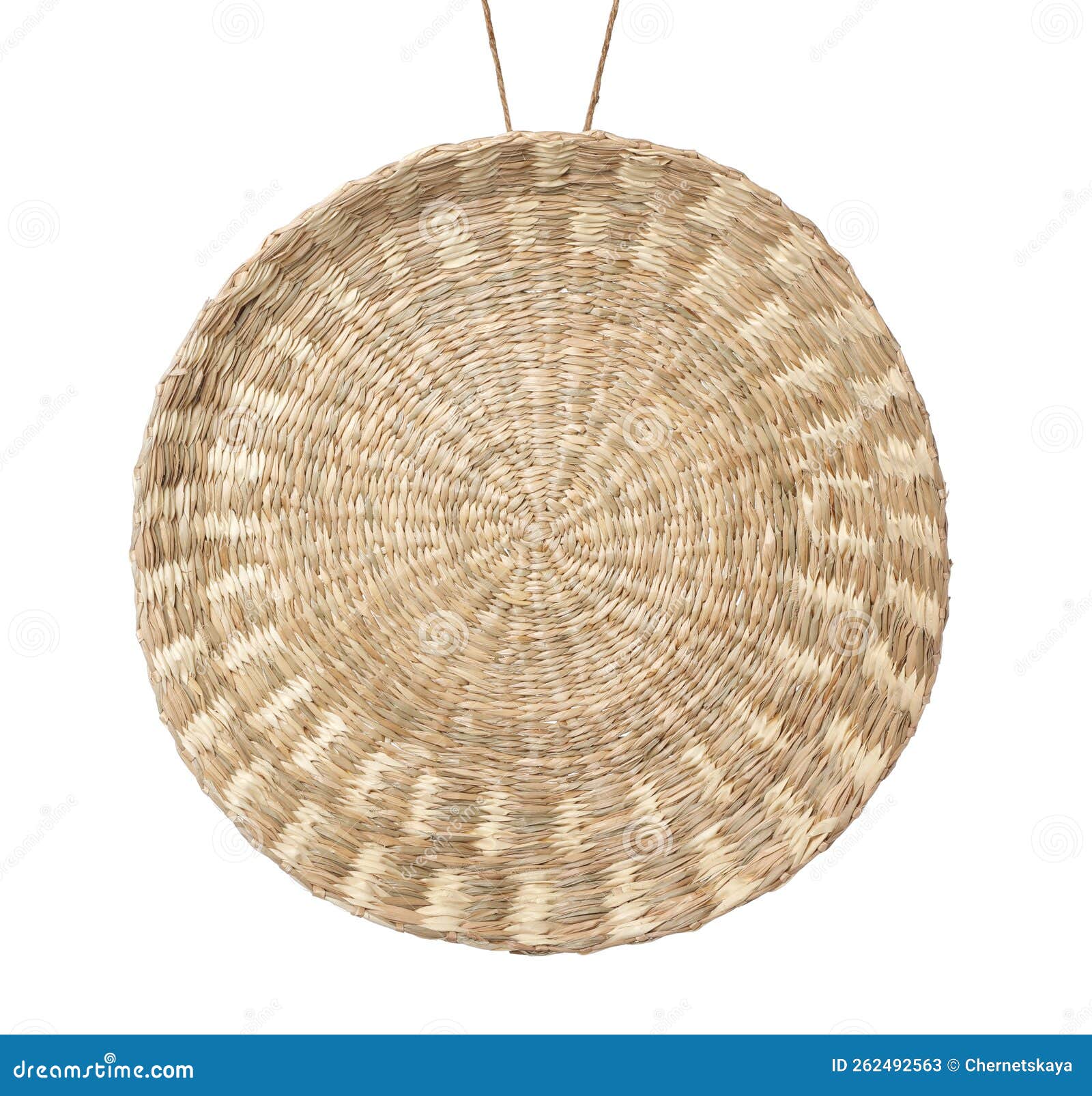 Wicker Wall Decor Element Isolated on White Stock Image - Image of ...
