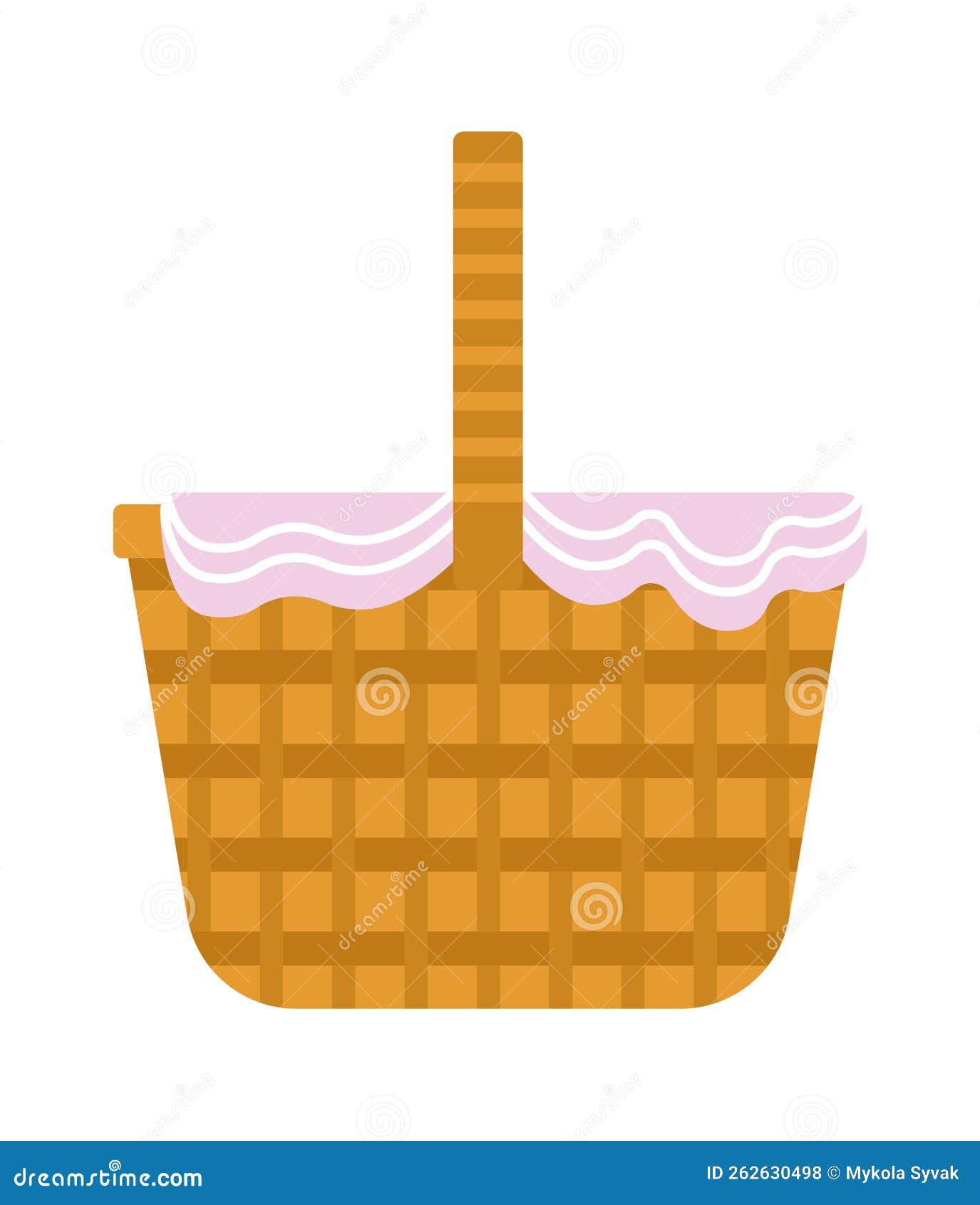 Wicker and Willow Picnic Basket Stock Vector - Illustration of picnic ...