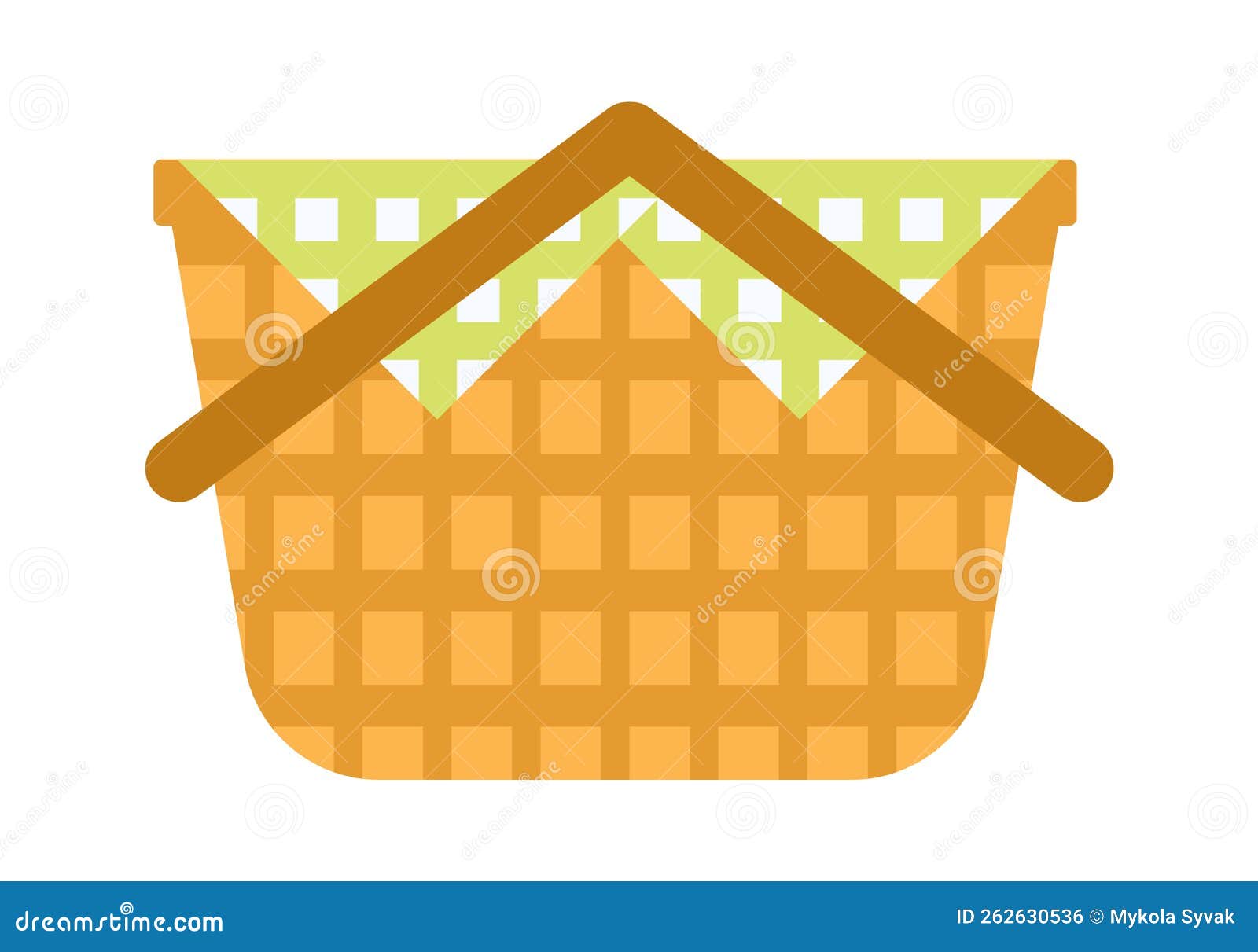 Wicker and Willow Picnic Basket Stock Vector - Illustration of ...