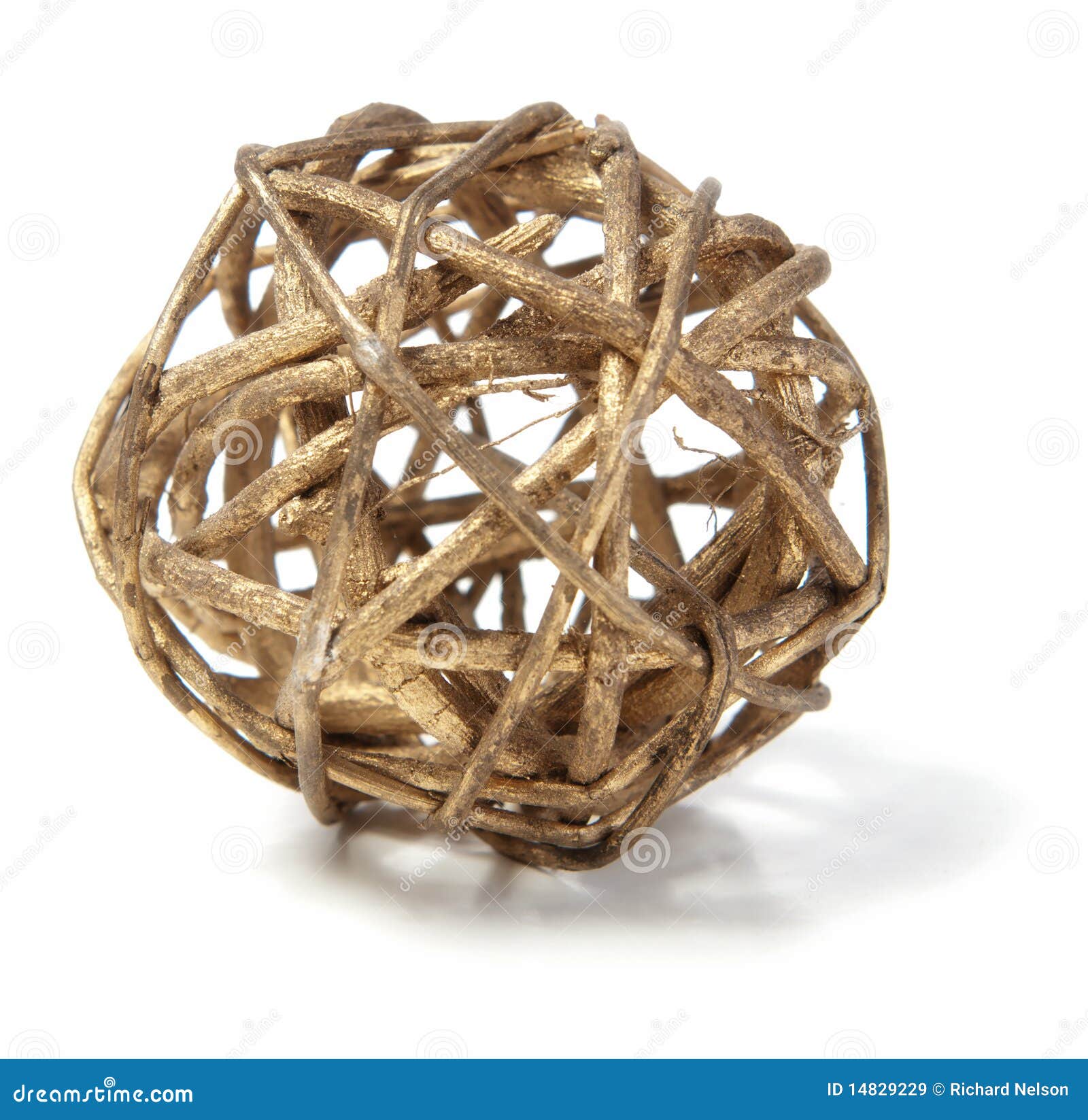 Wicker Wooden Ball stock image. Image of ornament, weave - 14829229