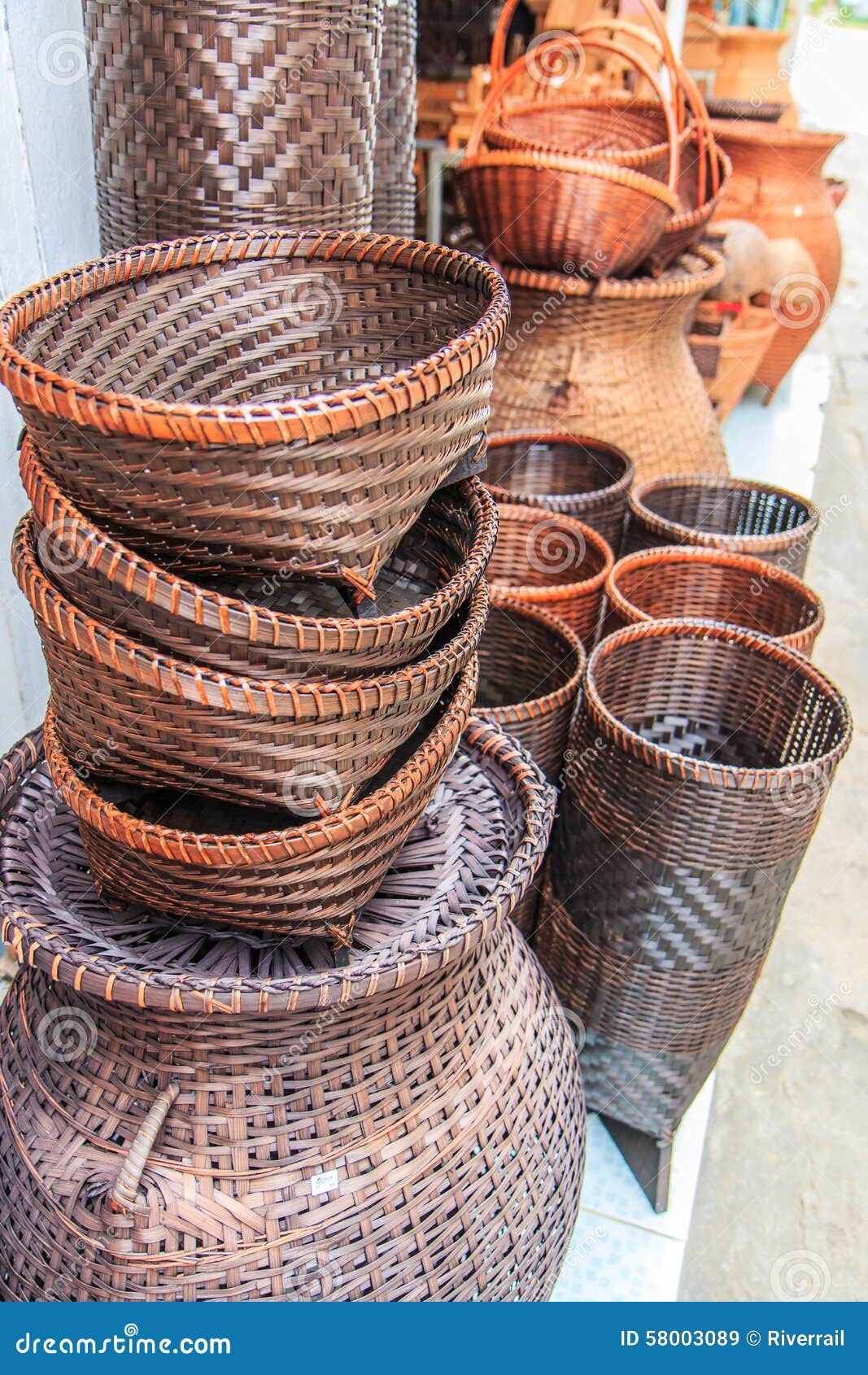 Wickers stock image. Image of organic, osier, basketry - 58003089
