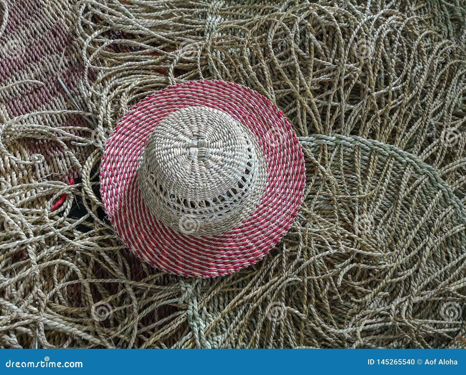 Wickerwork Hat and Mat Texture Made from Dry Sedge Background.Closeup ...