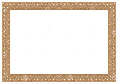 Outline Continuous Frame & Border in Gold Composition Stock Vector ...