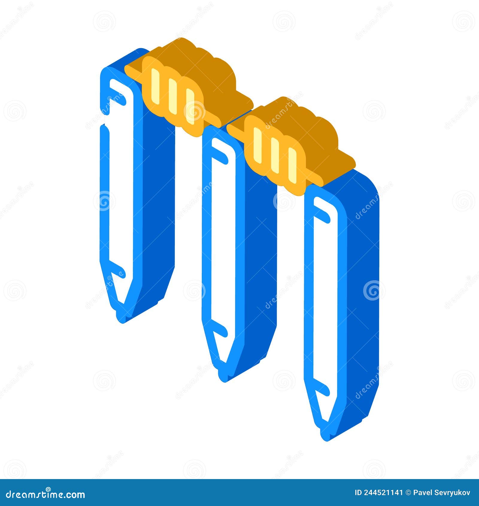 Wicket Accessory Isometric Icon Vector Illustration Stock Vector ...