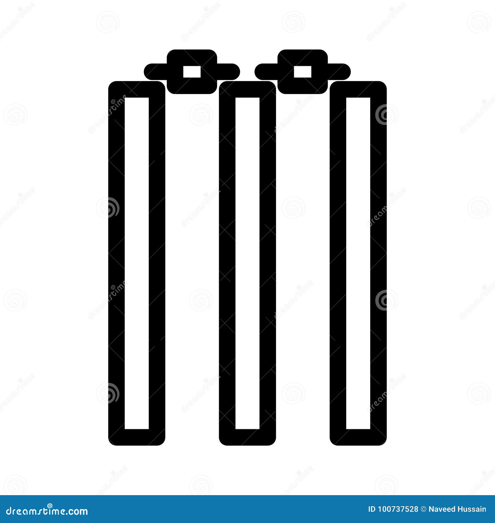 Wicket icon stock illustration. Illustration of gate - 100737528