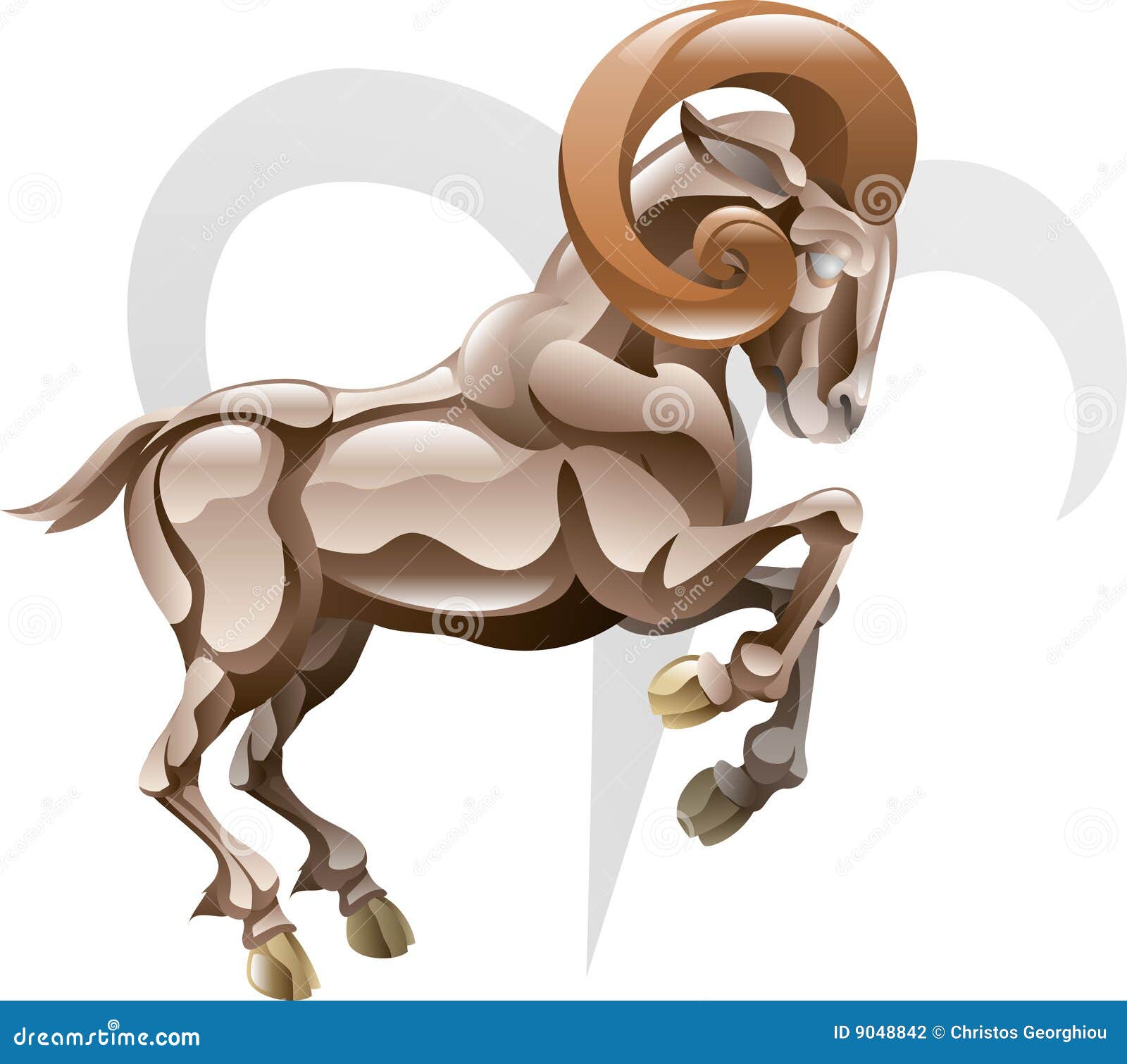 Widder Das RAM-Sternzeichen Vektor Abbildung - Illustration von konzept ...