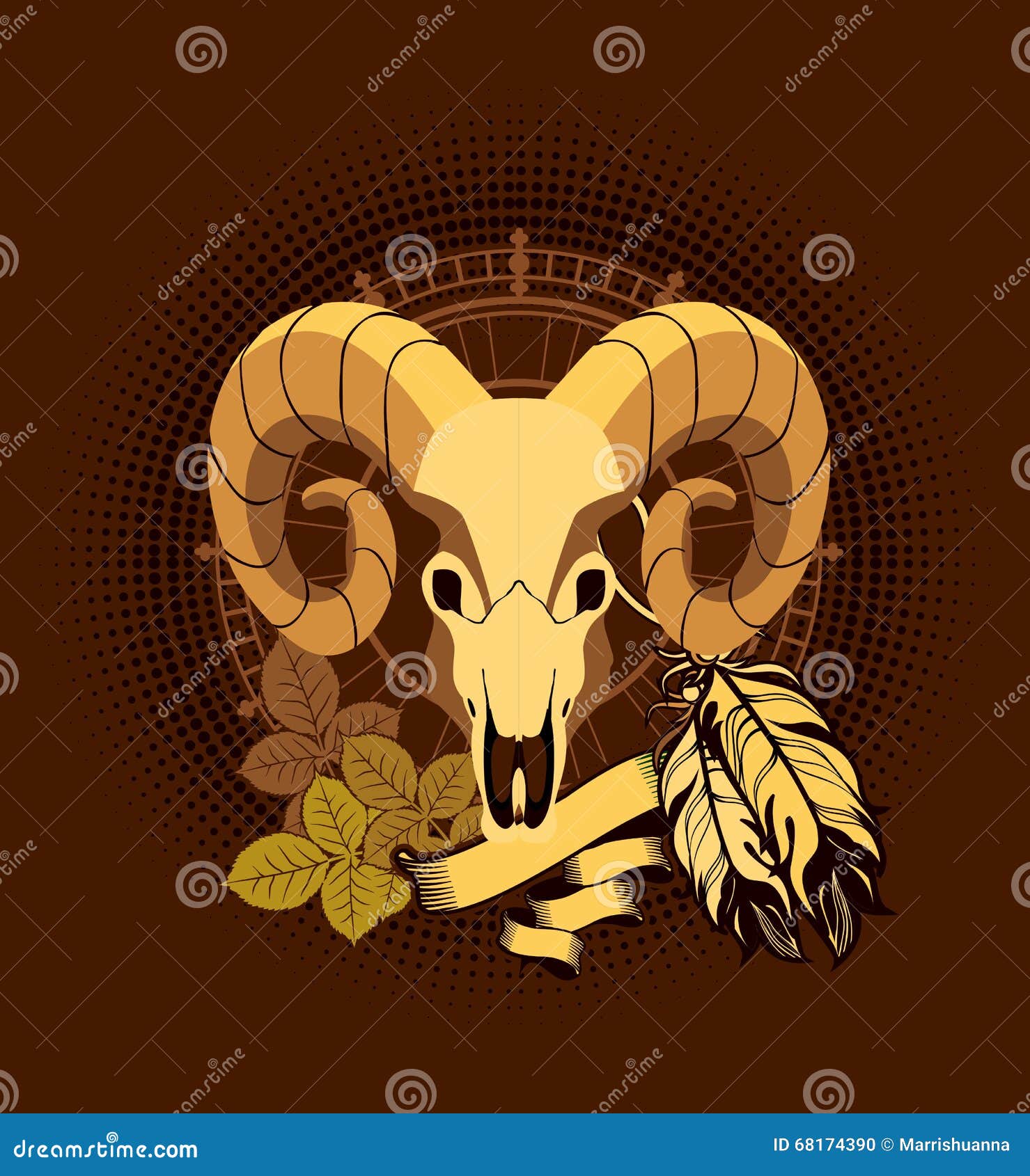 Widder Heiliges Tier-emblema Vektor Abbildung - Illustration von ...