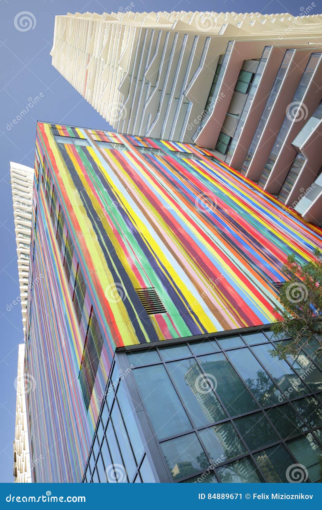 Wide Angle of Buildings and Colors Stock Image - Image of architecture ...