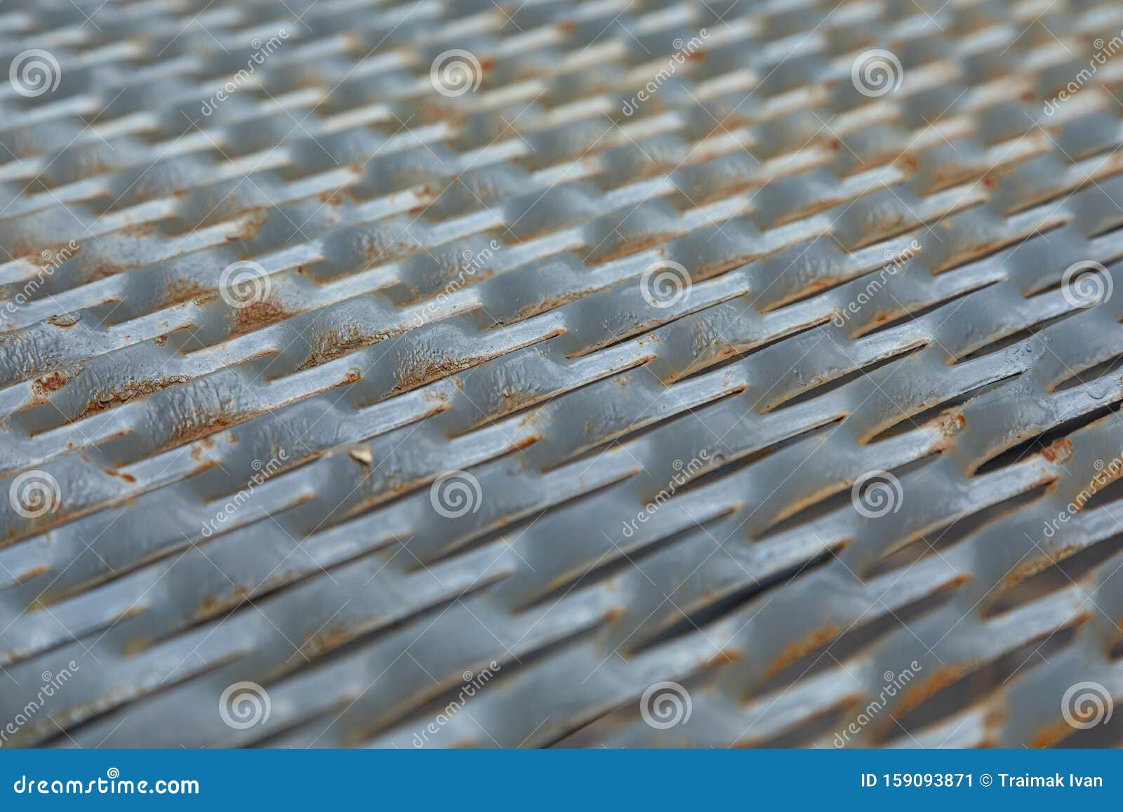 Wide Angle Close-up of Metal Mesh with Rust Stock Image - Image of ...