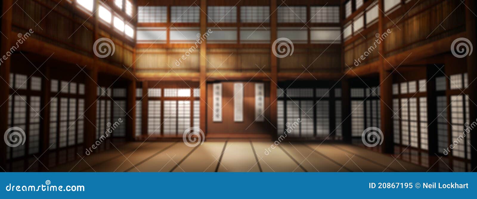 Japanese Dojo Interior Stock Photo | CartoonDealer.com #136479528