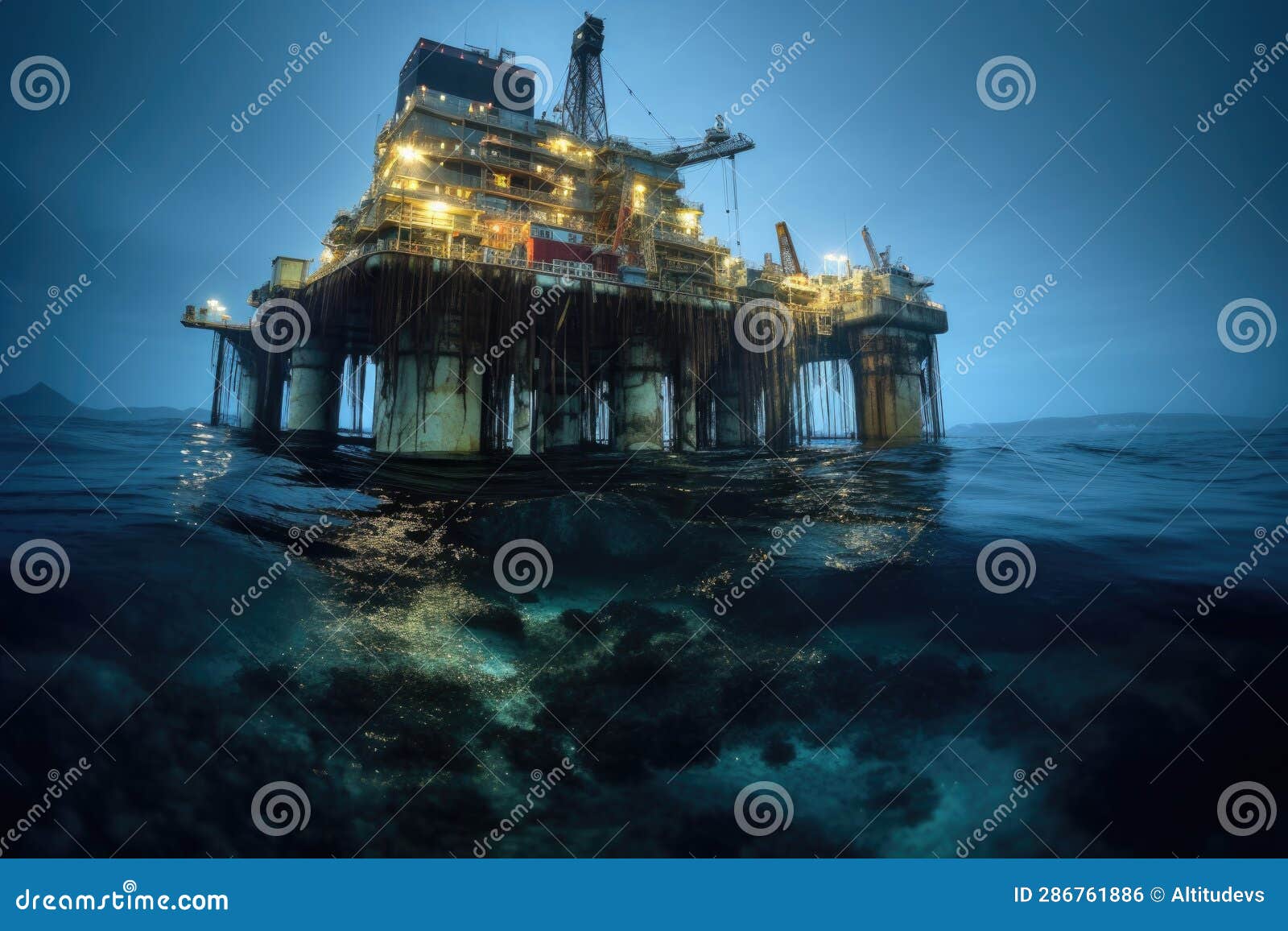 Oil And Gas Drilling Rig. Oil Drilling Rig Operation On The Oil ...