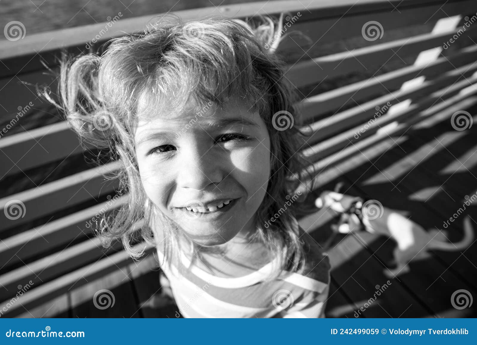 Wide Angle Happy Kids Face. Smiling Child. Stock Image - Image of ...