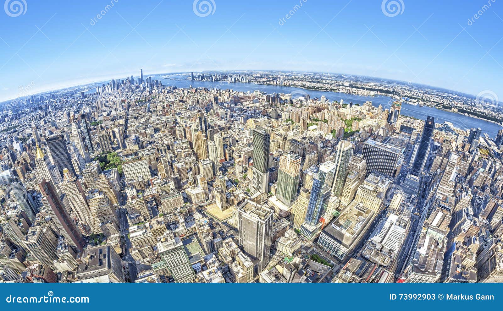 Wide Angle Image of a New York Manhattan Stock Image - Image of hdri ...