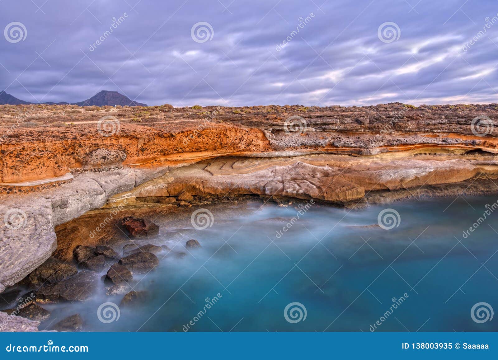 Sunset at Cove with Dark Cloudy Sky Stock Image - Image of wild, hold ...