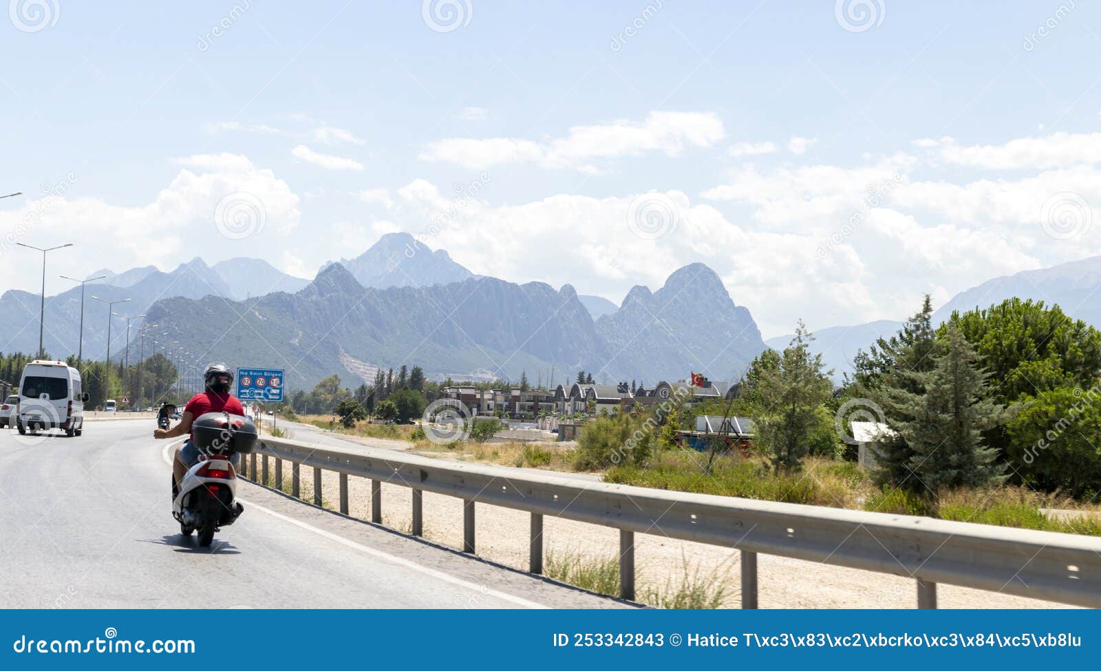 Wide Angle Mountain Range and Nature View. Stock Image - Image of lake ...