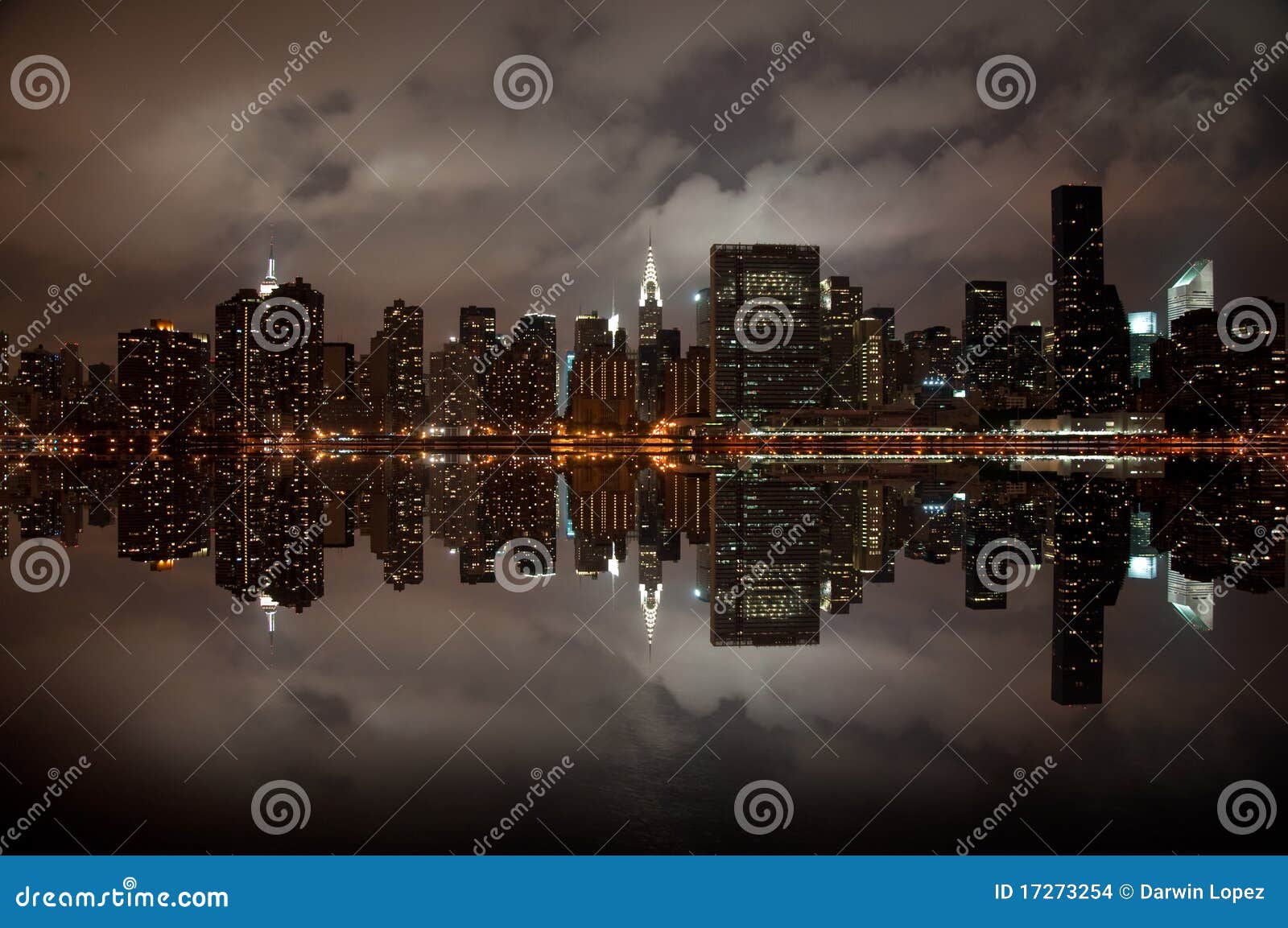 Wide Angle of New York Skyline Stock Photo - Image of window, river ...