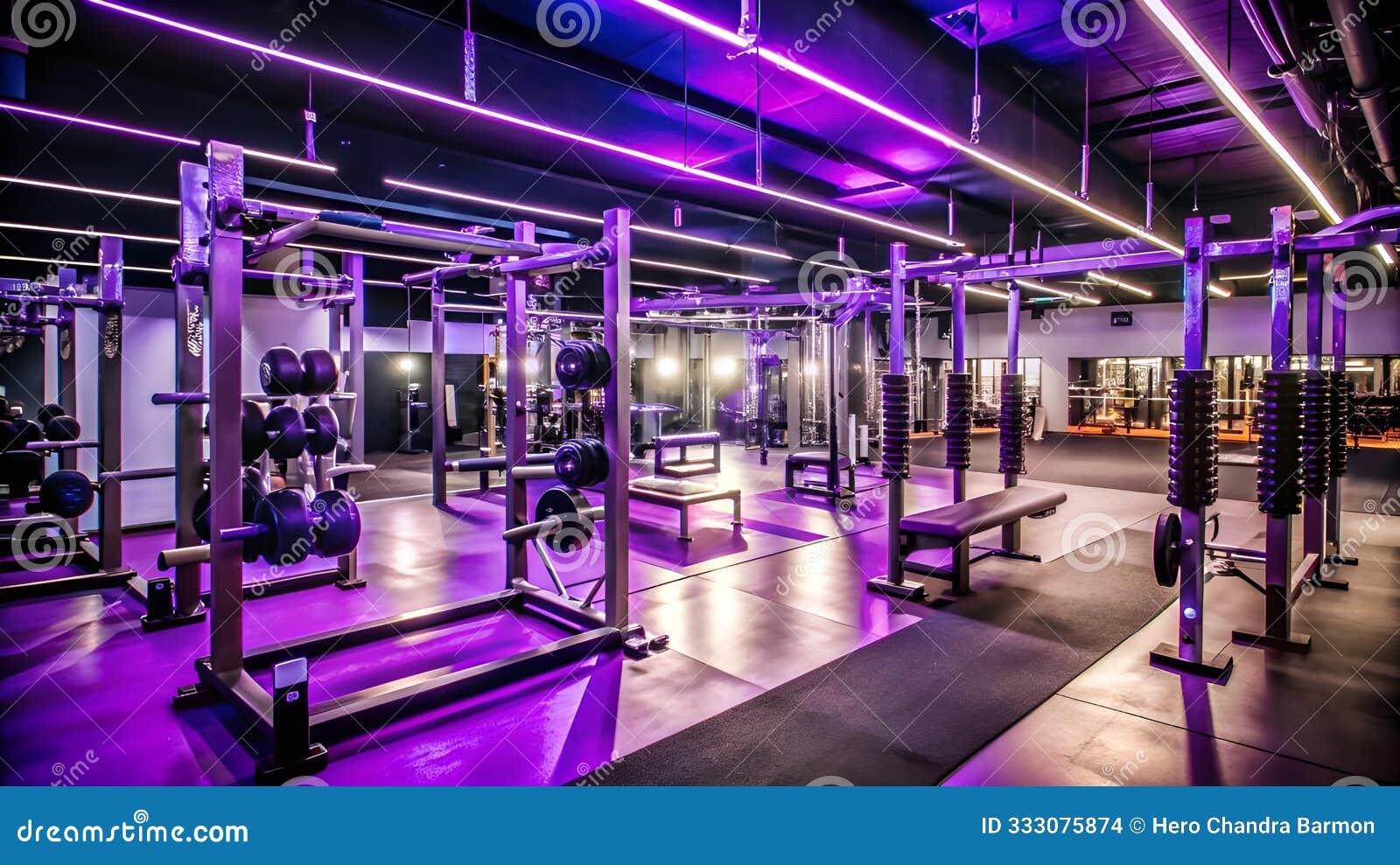 Wide Angle Photography of an Empty Modern Gym Room Interior Full of ...