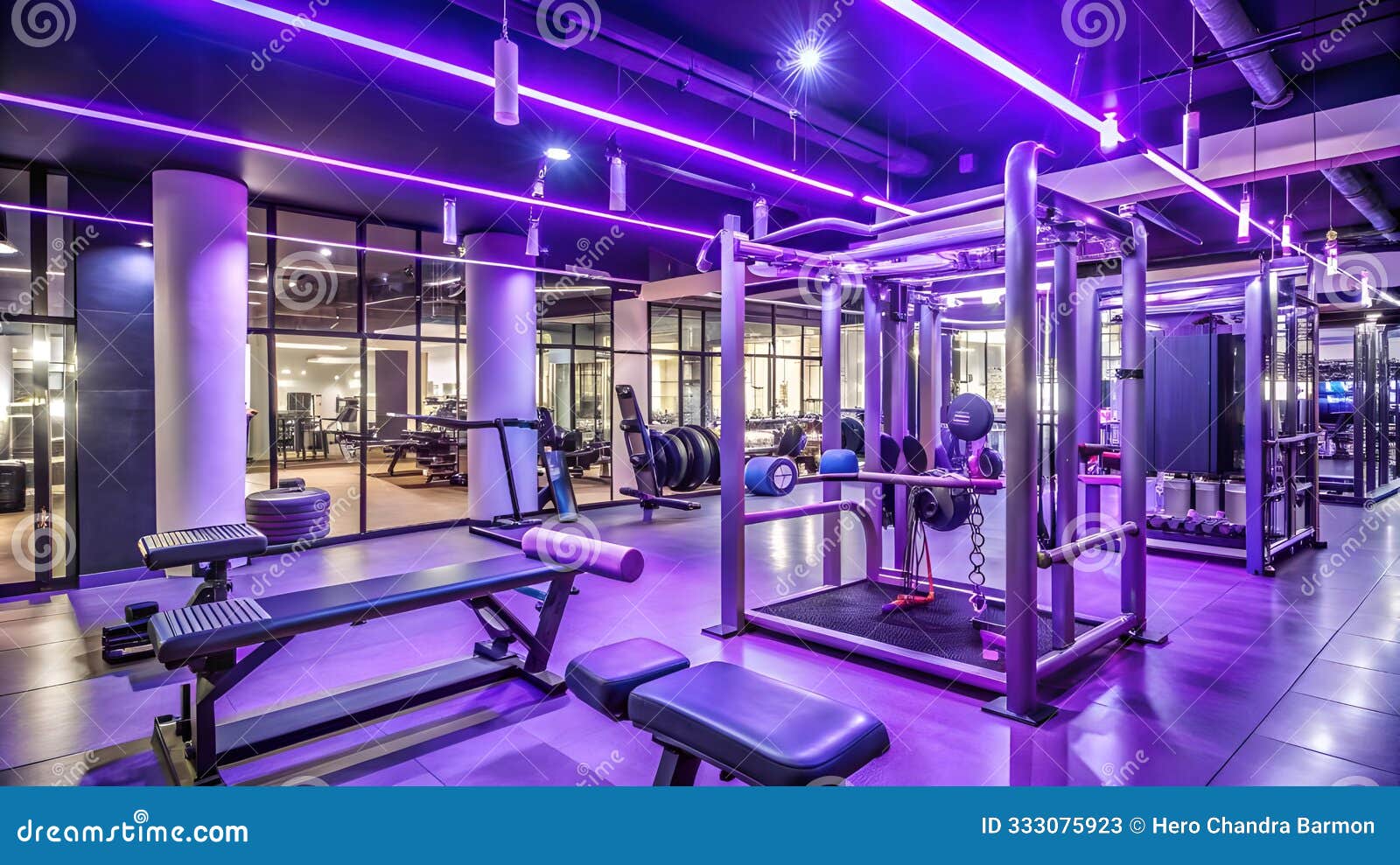 Wide Angle Photography of an Empty Modern Gym Room Interior Full of ...